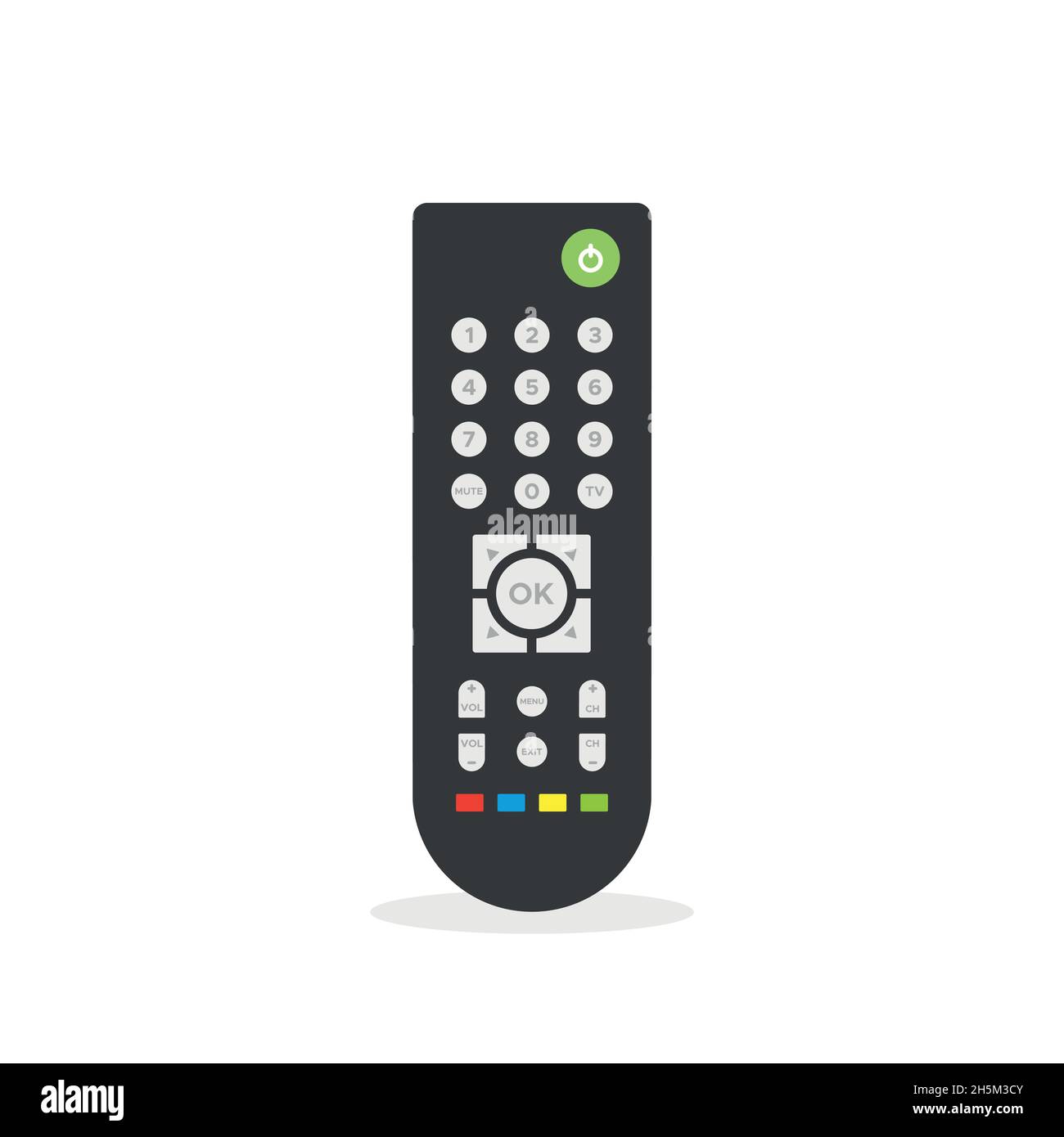 Remote control. Flat colorful illustration. TV remote controller ...