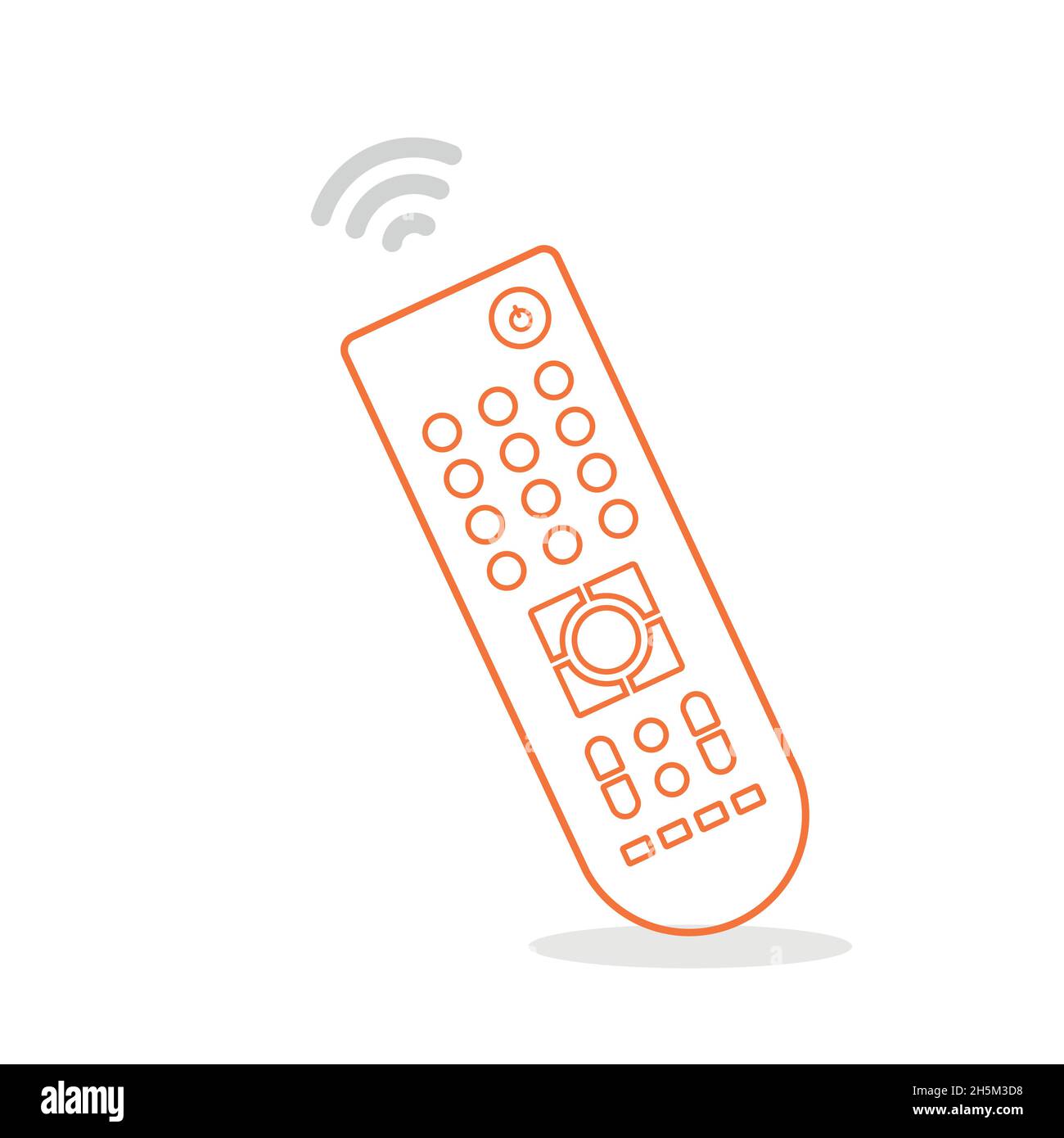 Remote control. TV remote controller with wireless signal. Vector ...
