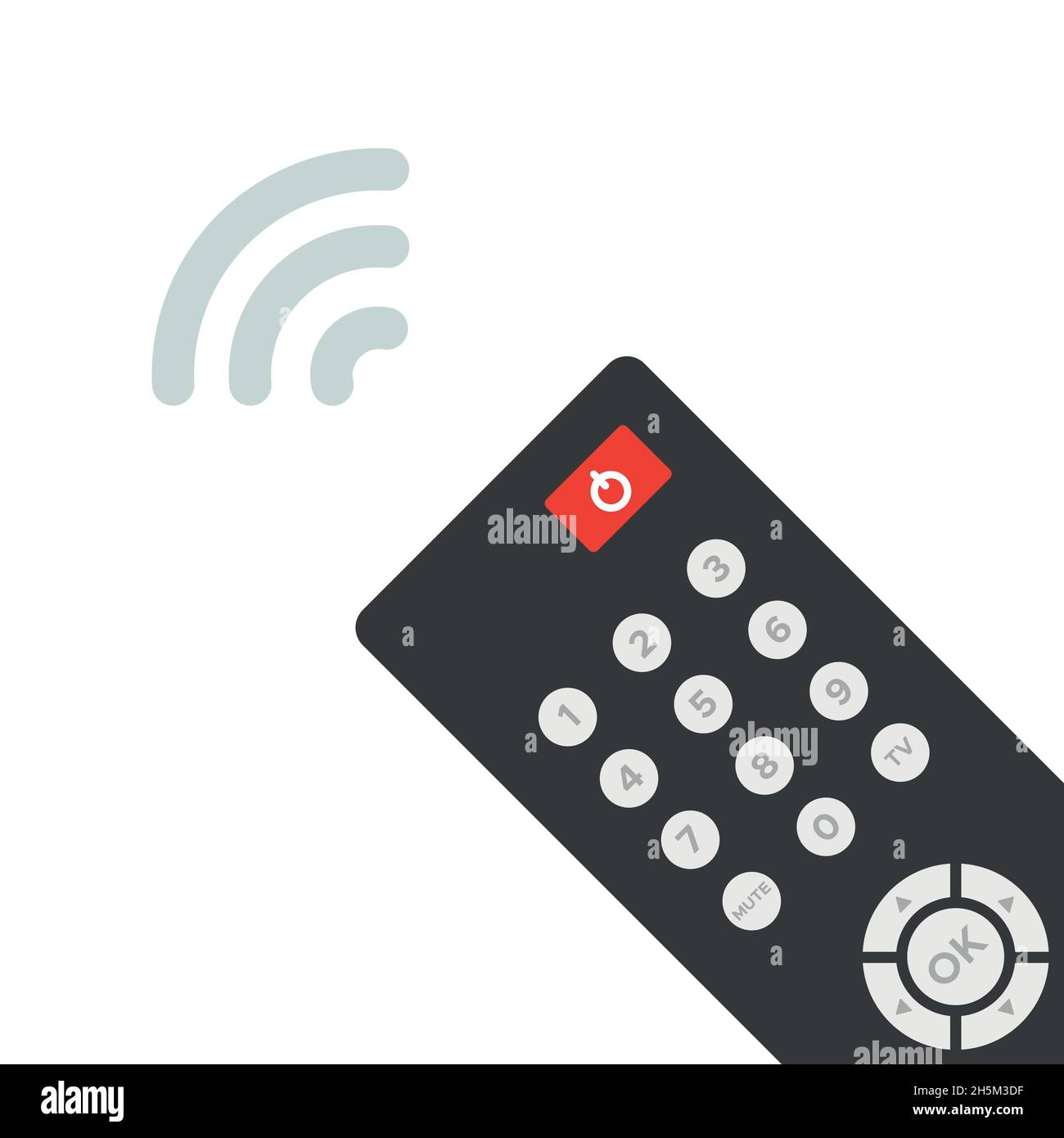 Remote control. TV remote controller with wireless signal. Vector ...
