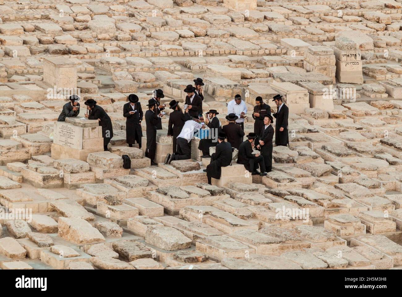 JERUSALEM/ISRAEL - 11 June 2013: Funeral ceremony near graves of the ...