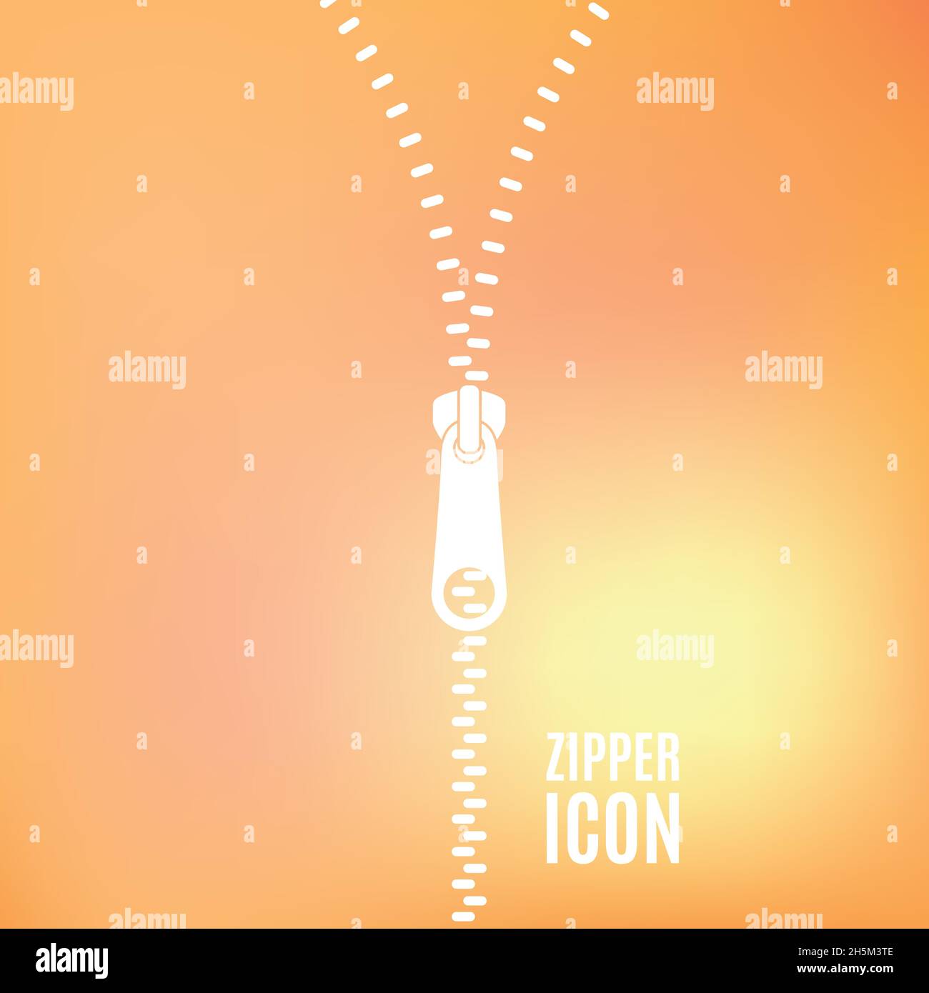 Icon zipper. Zippered lock and unlock. Closed and open zipper. Fastener. Blurred background ...