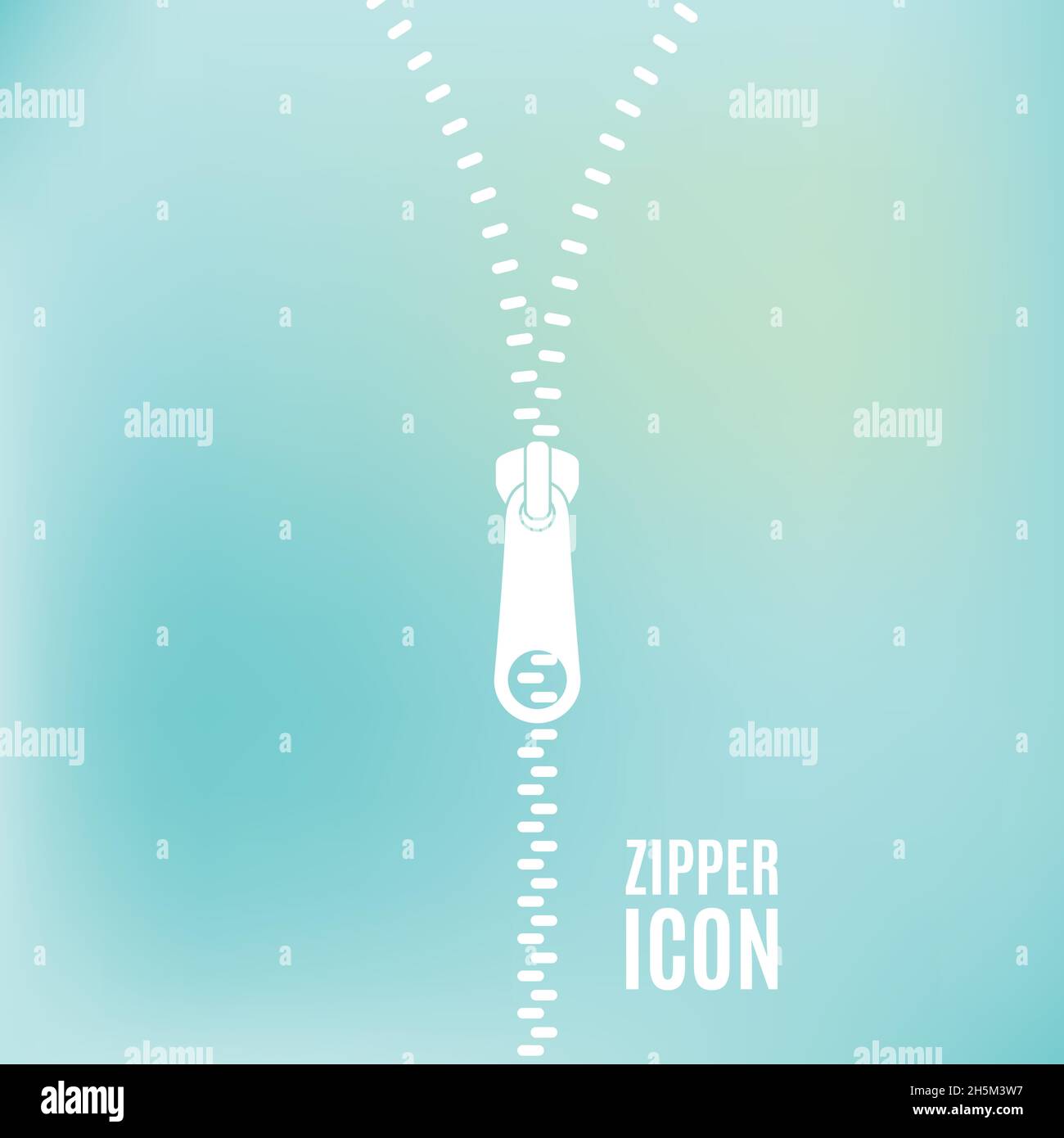 Icon zipper. Zippered lock and unlock. Closed and open zipper. Fastener. Blurred background ...