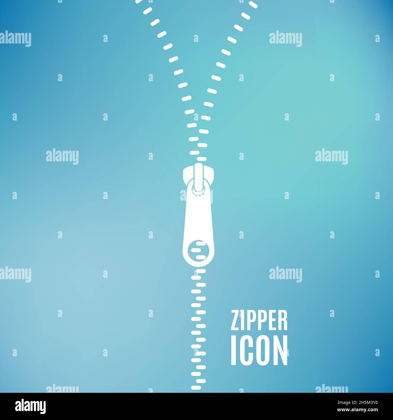 Icon zipper. Zippered lock and unlock. Closed and open zipper. Fastener. Blurred background ...