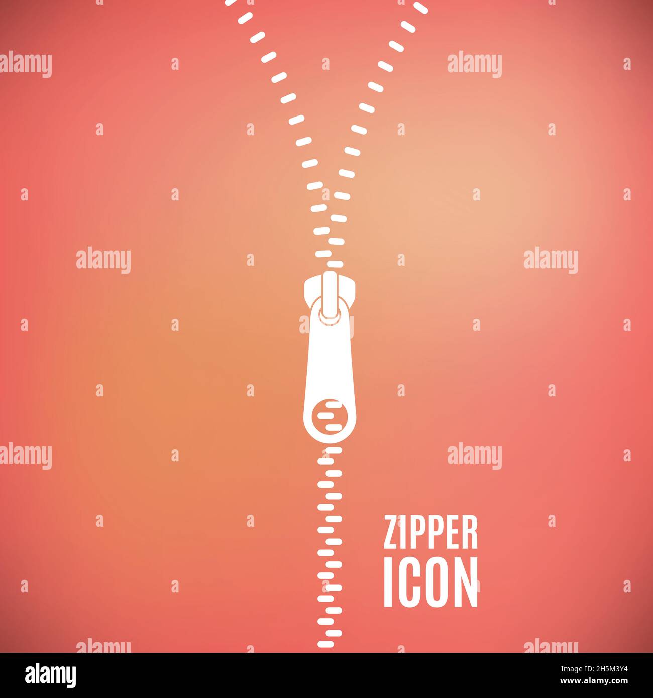 Icon zipper. Zippered lock and unlock. Closed and open zipper. Fastener. Blurred background ...