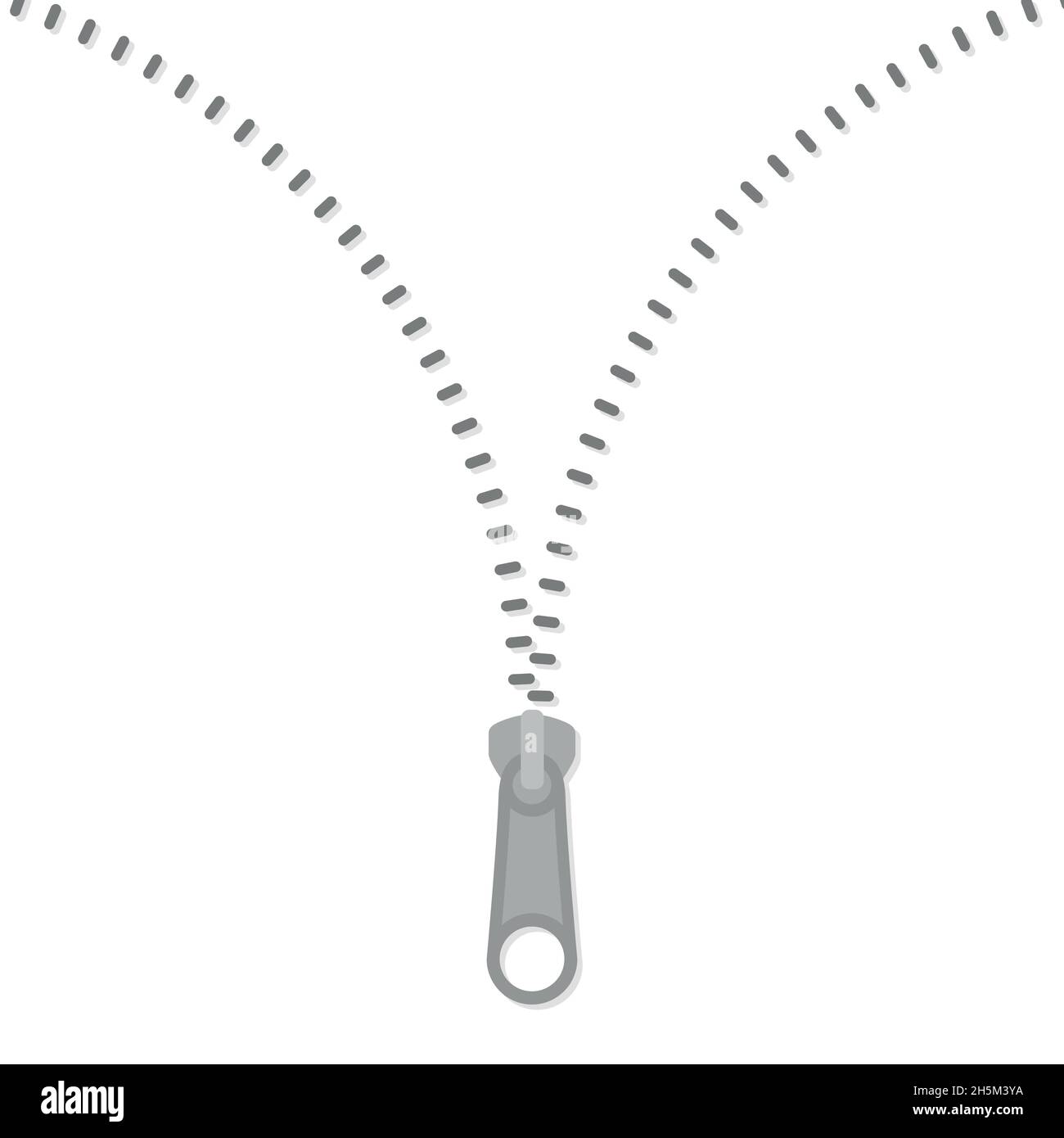 Icon zipper. Zippered unlock. Open zipper. Fastener. Unzip. Vector illustration Stock Vector ...