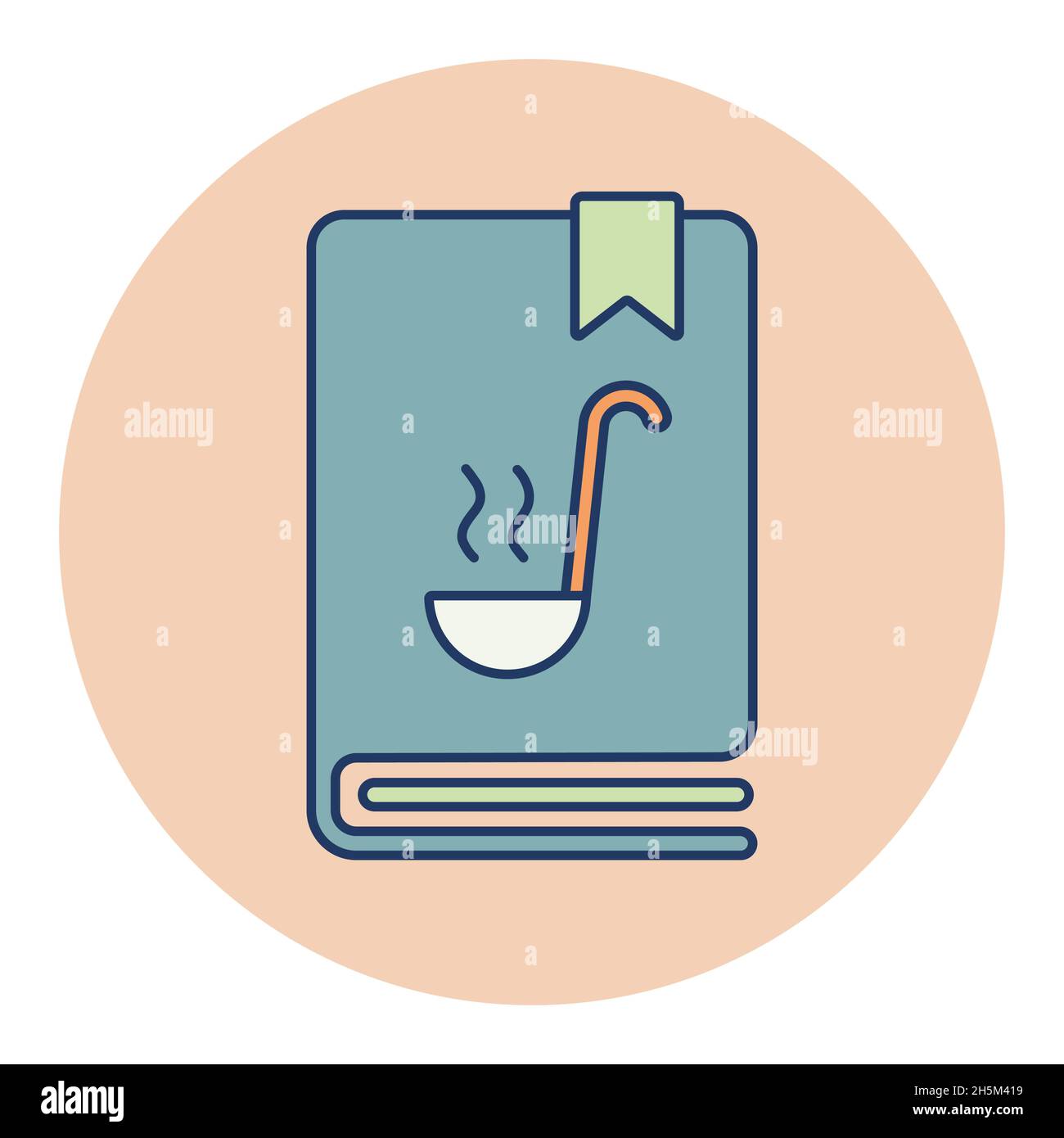 Cookbook or cookery book vector color icon. Recipe book. Kitchen ...