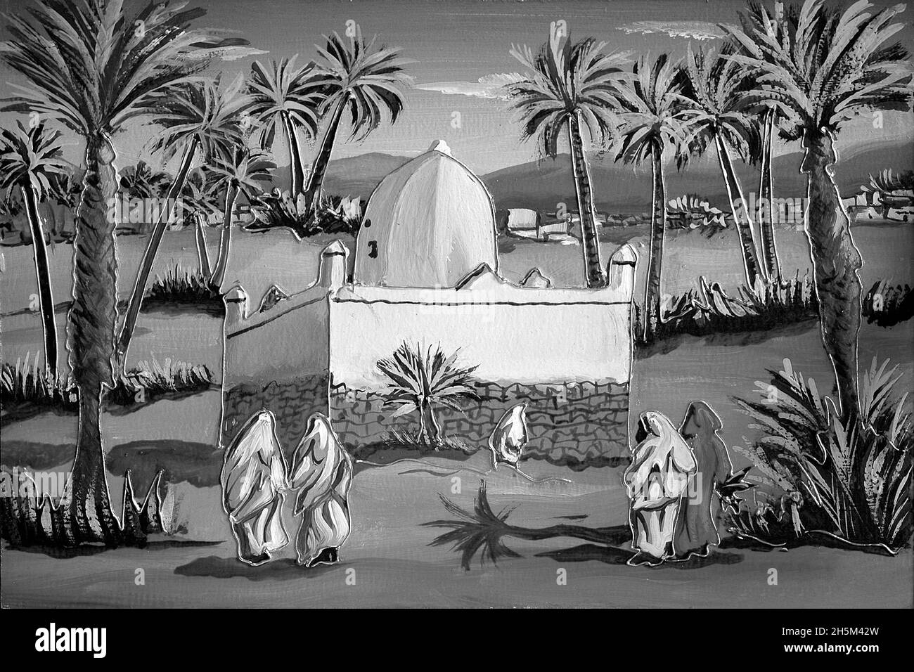 Ancient traditional moroccan lifestyle in black and white Stock Photo ...