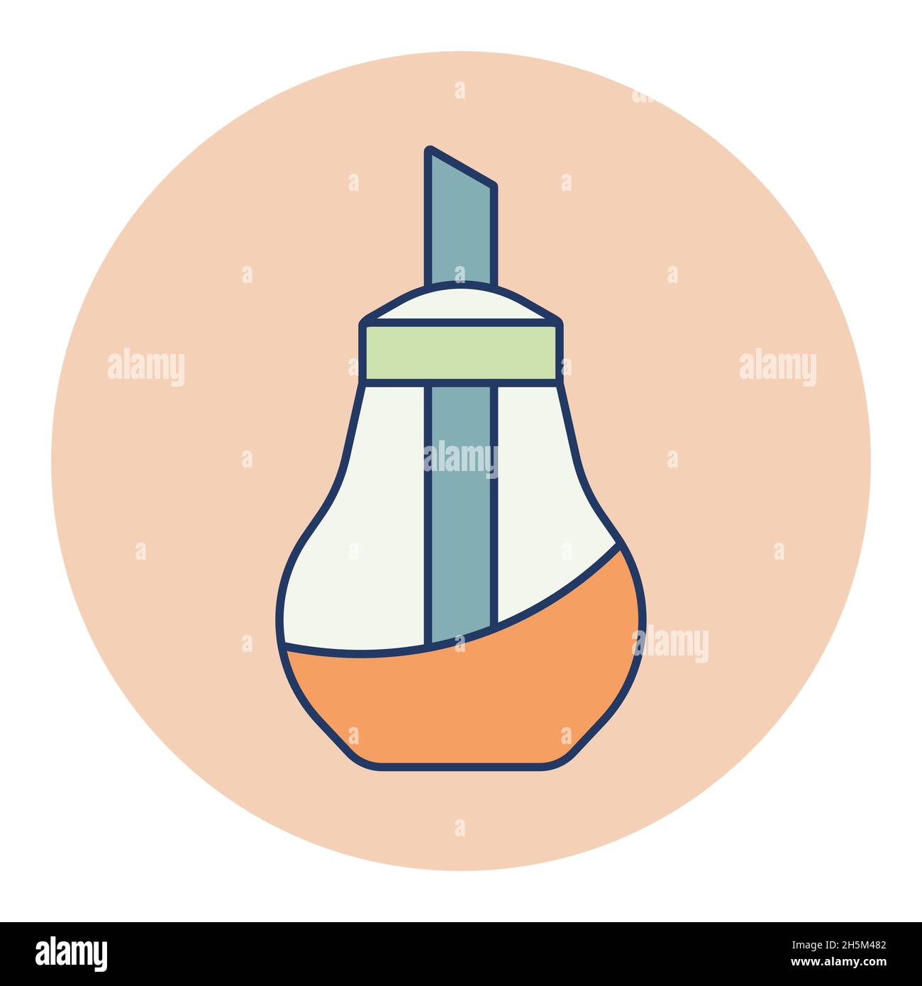 Sugar bowl shaker bottle vector color icon. Kitchen appliance. Graph ...