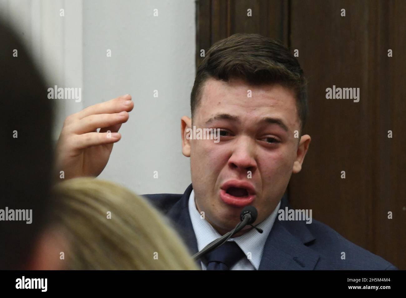 Kenosha, Wisconsin, USA. 10th Nov, 2021. KYLE RITTENHOUSE breaks down ...