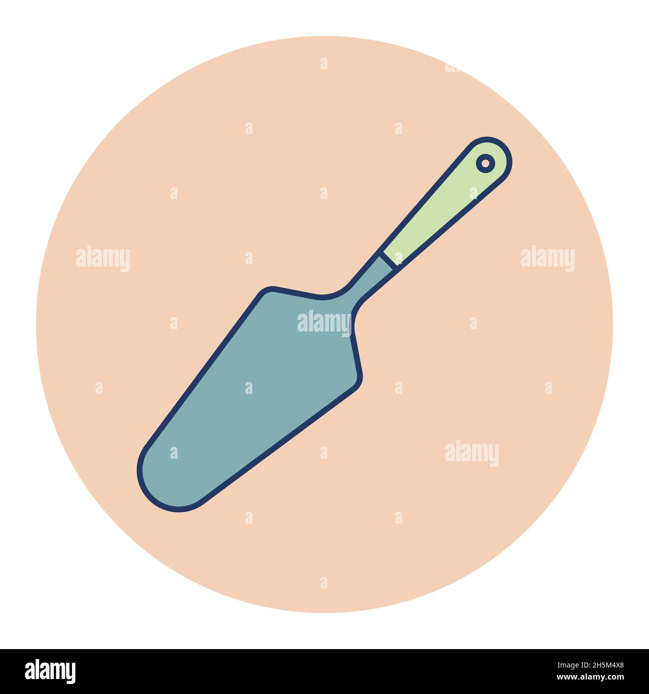Cake and pie server utensil vector color icon. Kitchen appliances ...
