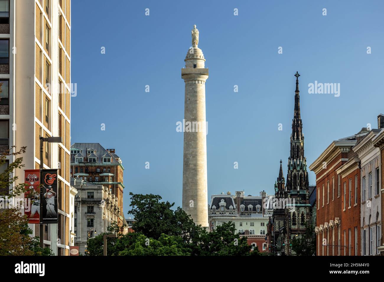Washington Monument (Robert Mills, architect), Baltimore, Maryland USA ...