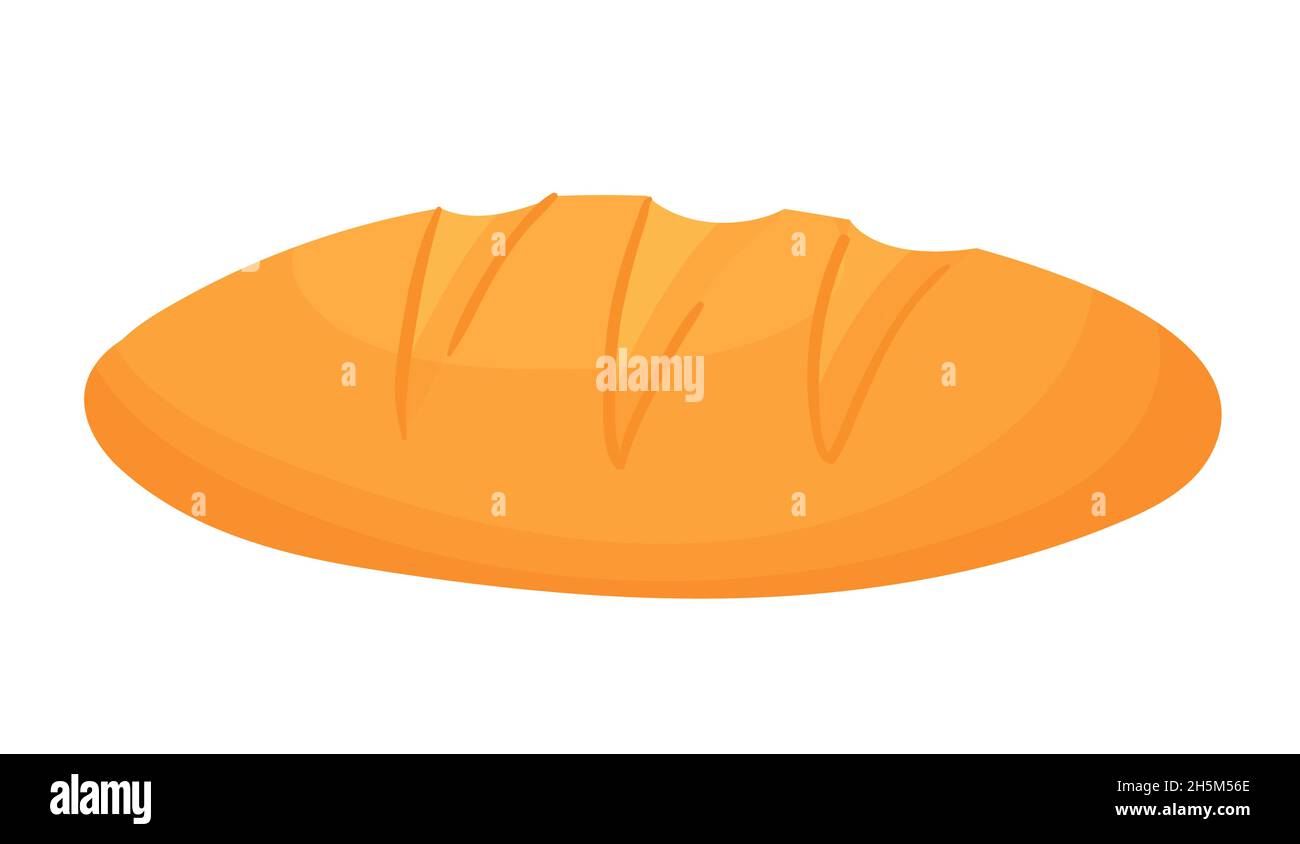 Loaf bread product, bakery food production vector illustration. Cartoon ...