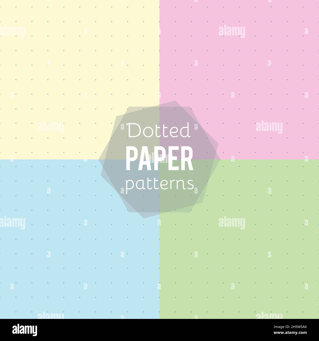Set: paper patterns. Dotted papers in different colors. Vector ...