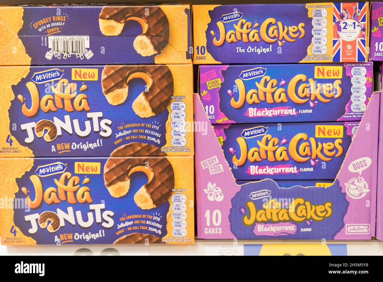 Jaffa Cakes in boxes for sale at Tesco Supermarket London England UK ...