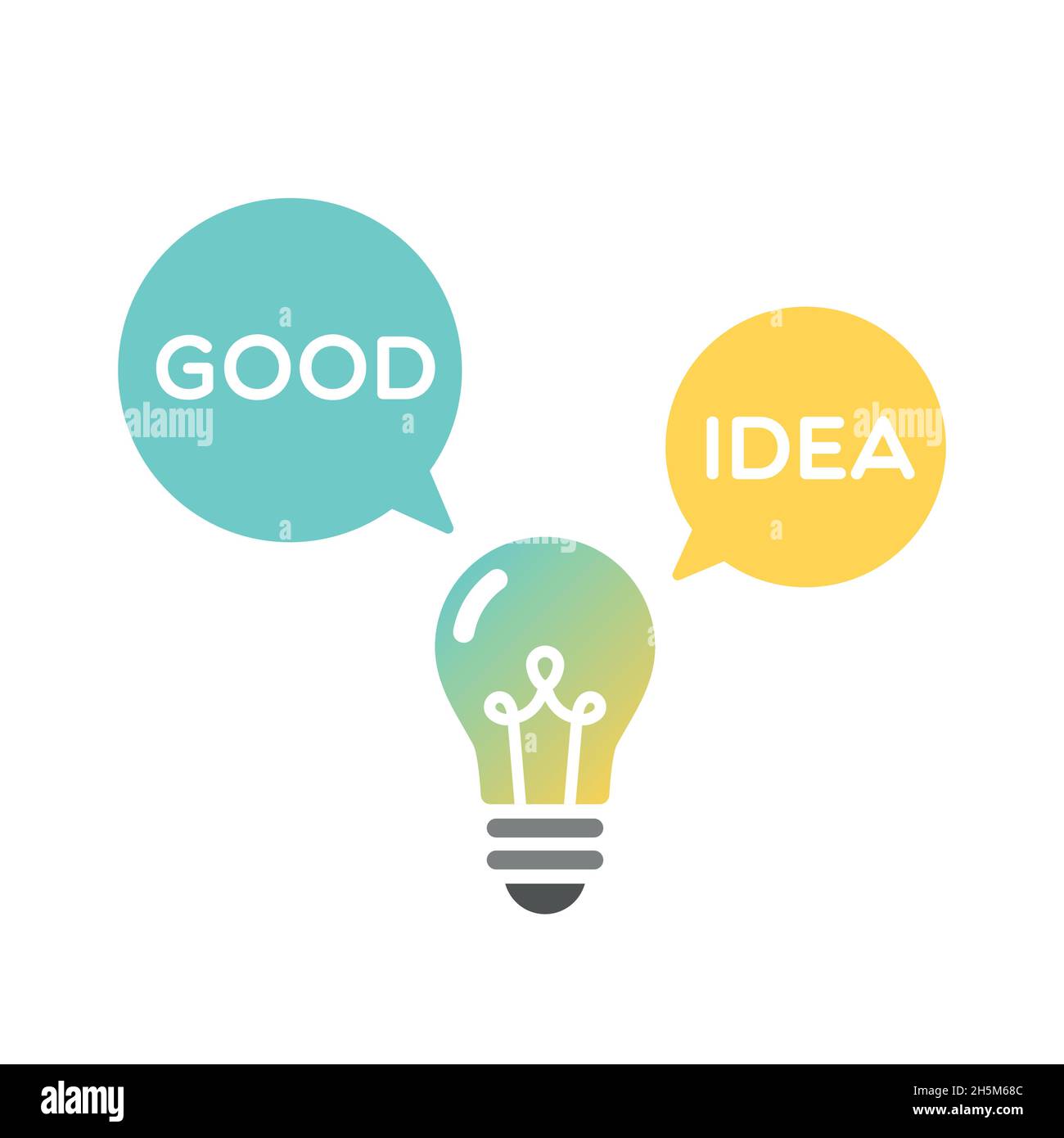 Light bulb good idea. Vector illustration, flat design Stock Vector ...