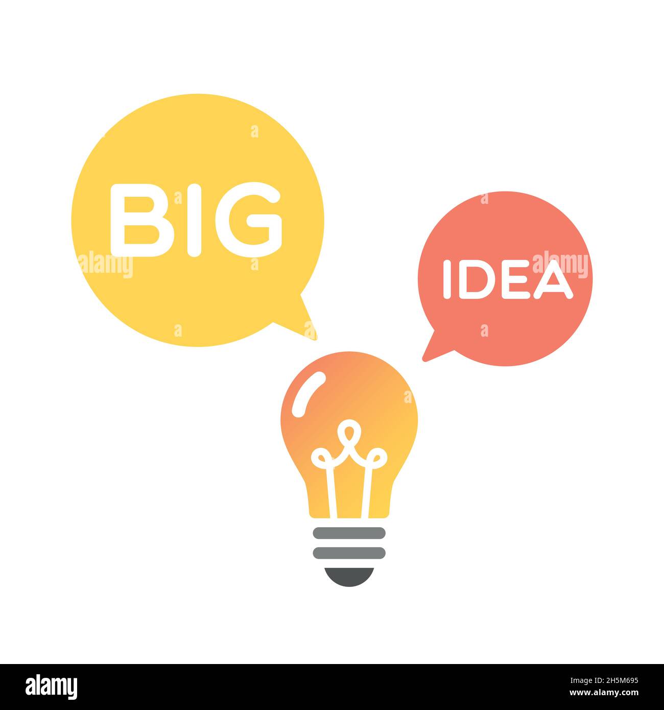 Light bulb big idea. Vector illustration, flat design Stock Vector ...