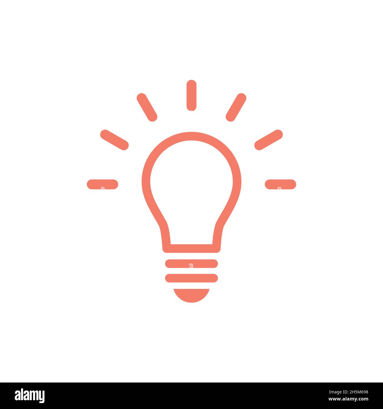 Light bulb icon. Vector illustration, flat design Stock Vector Image ...
