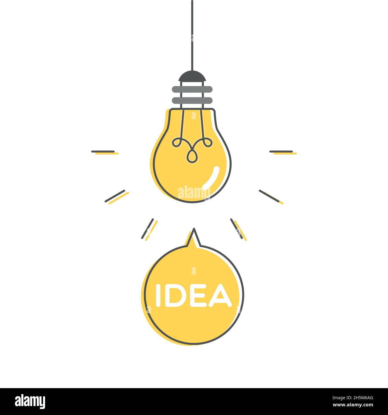 Light bulb idea. Vector illustration, flat design Stock Vector Image ...