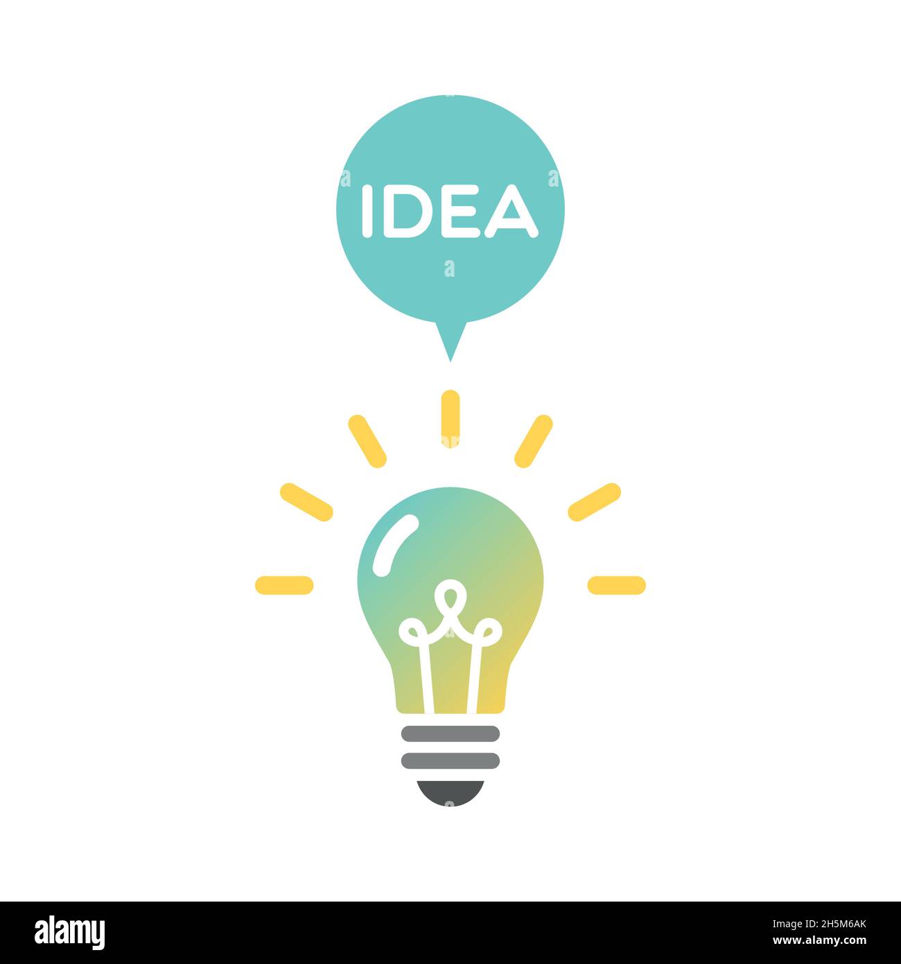 Light bulb idea. Vector illustration, flat design Stock Vector Image ...