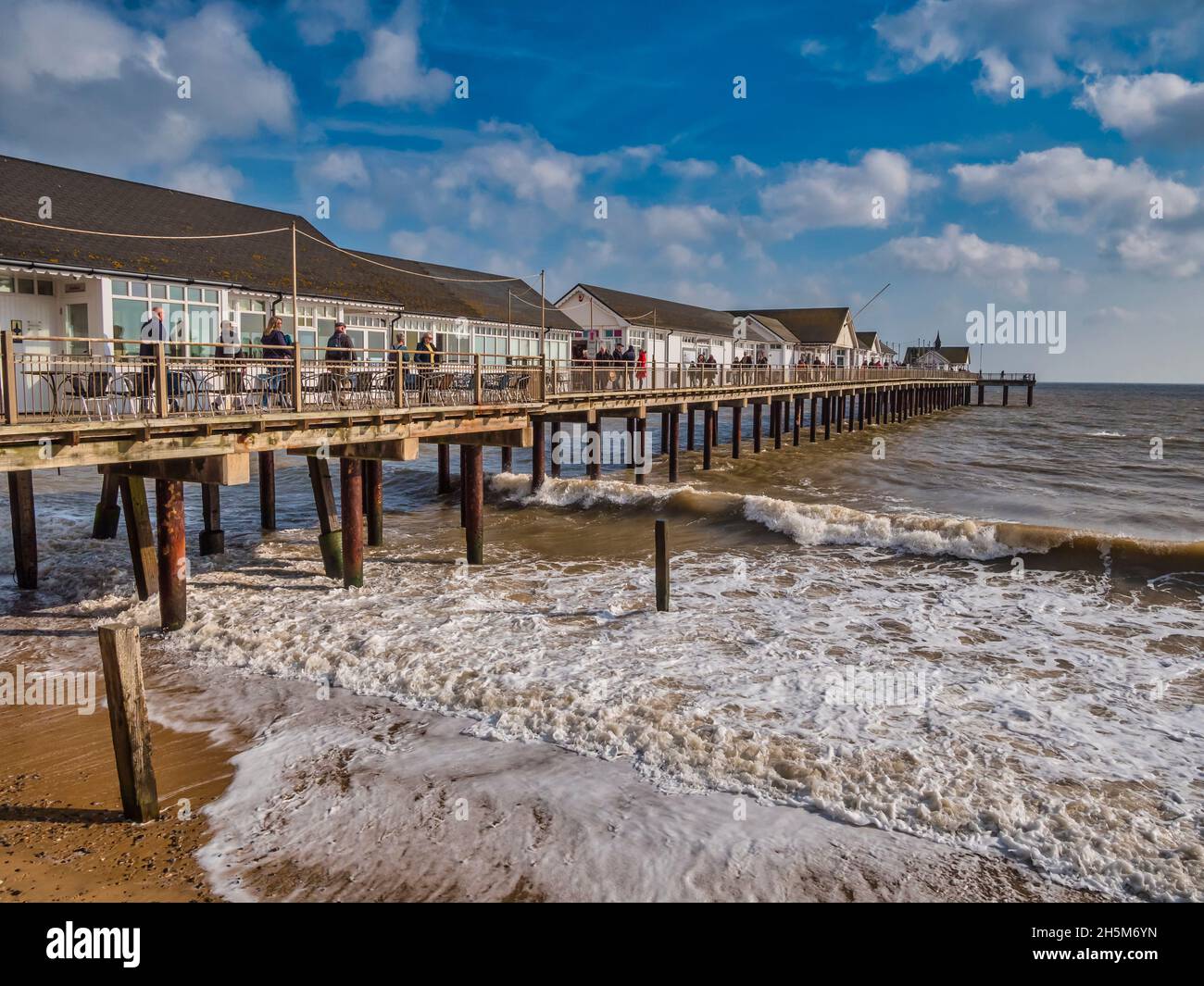 This is Southwold Pier at the coastal resort town of Southwold in the ...