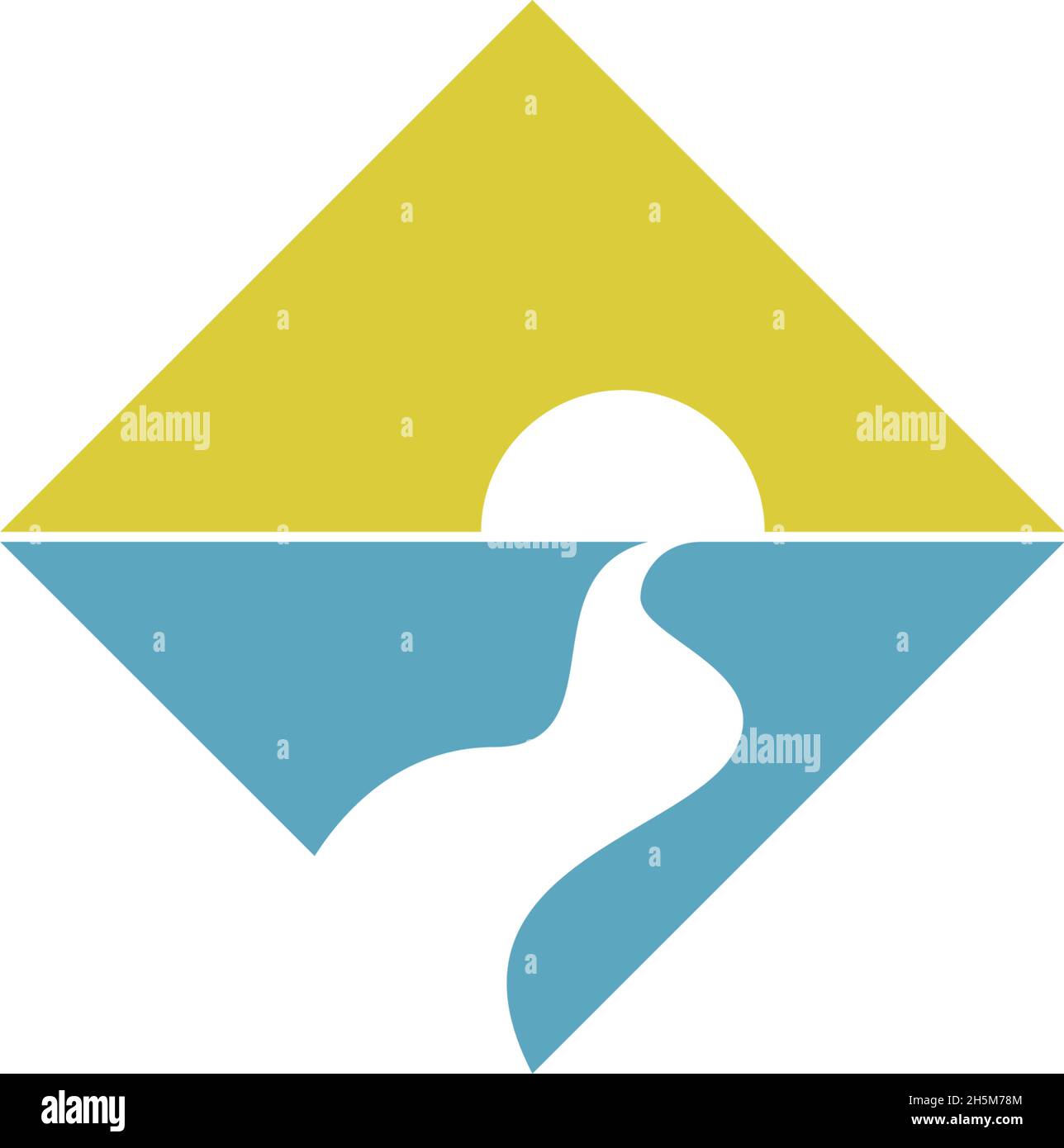 River icon logo flat design template vector Stock Vector Image & Art ...