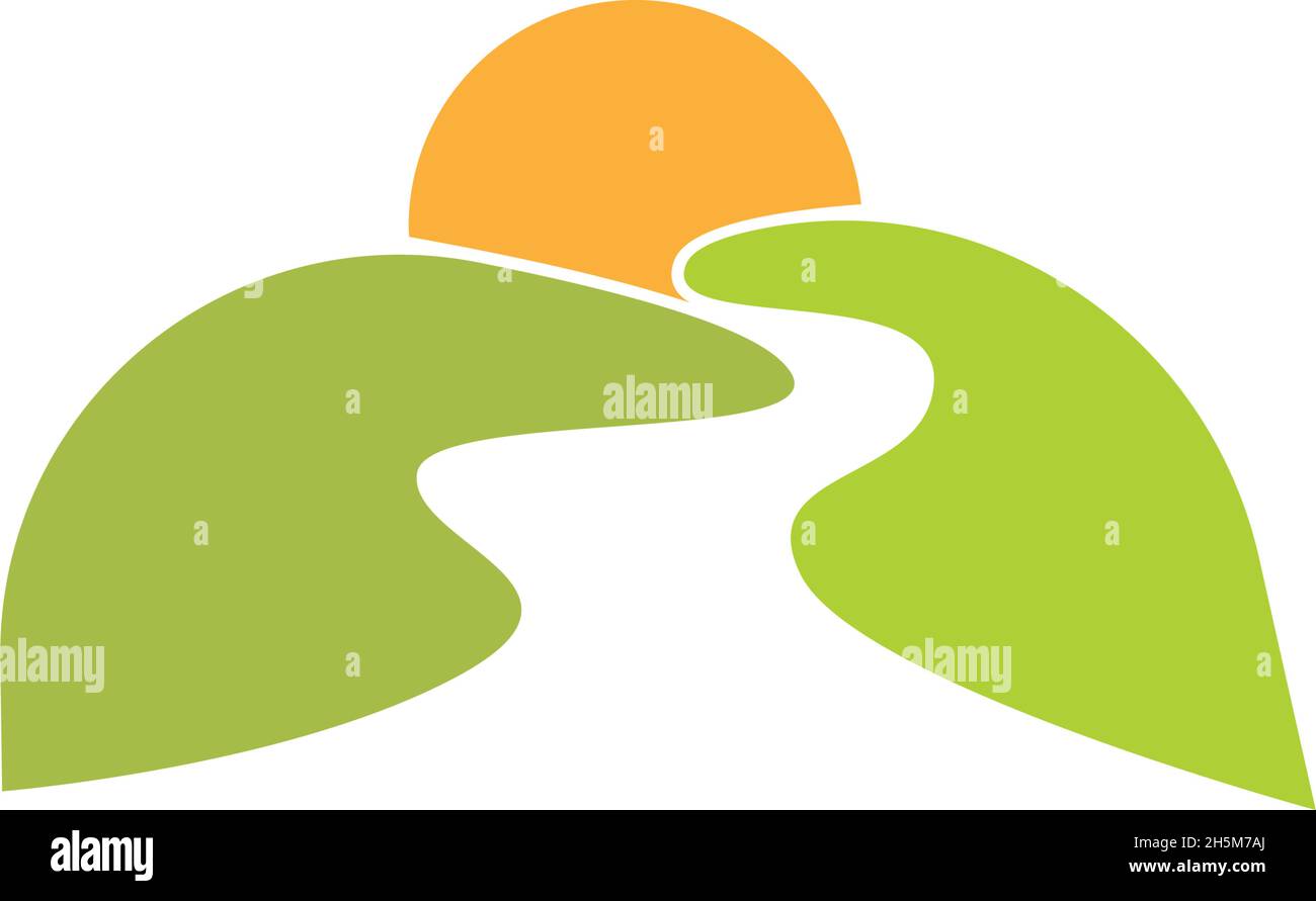 River icon logo flat design template vector Stock Vector Image & Art ...