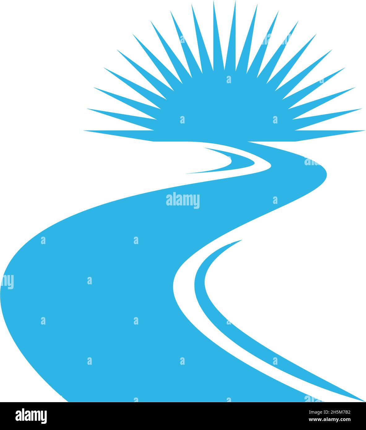 River icon logo flat design template vector Stock Vector Image & Art ...