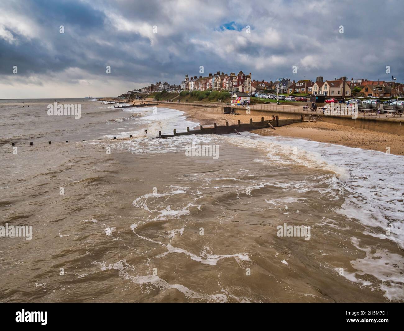 Pictorial image of the coastal resort town of Southwold in the county ...