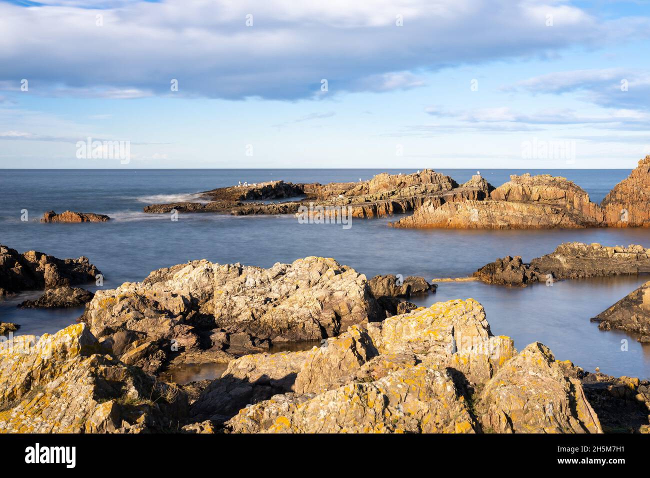 FINDOCHTY MORAY COAST SCOTLAND FISHING BOATS INSIDE THE HARBOUR WHITE ...
