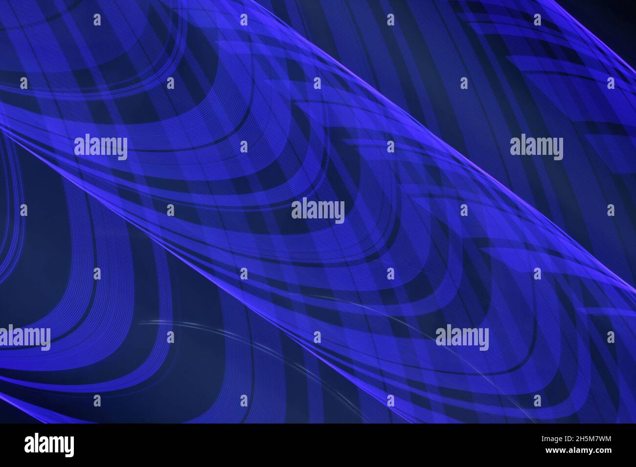 Incredible reflected blue neon light layers on dark background Stock ...