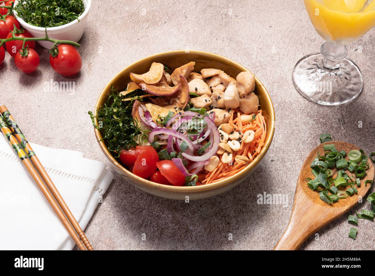 Poke food Hawaiian traditional dish Stock Photo - Alamy