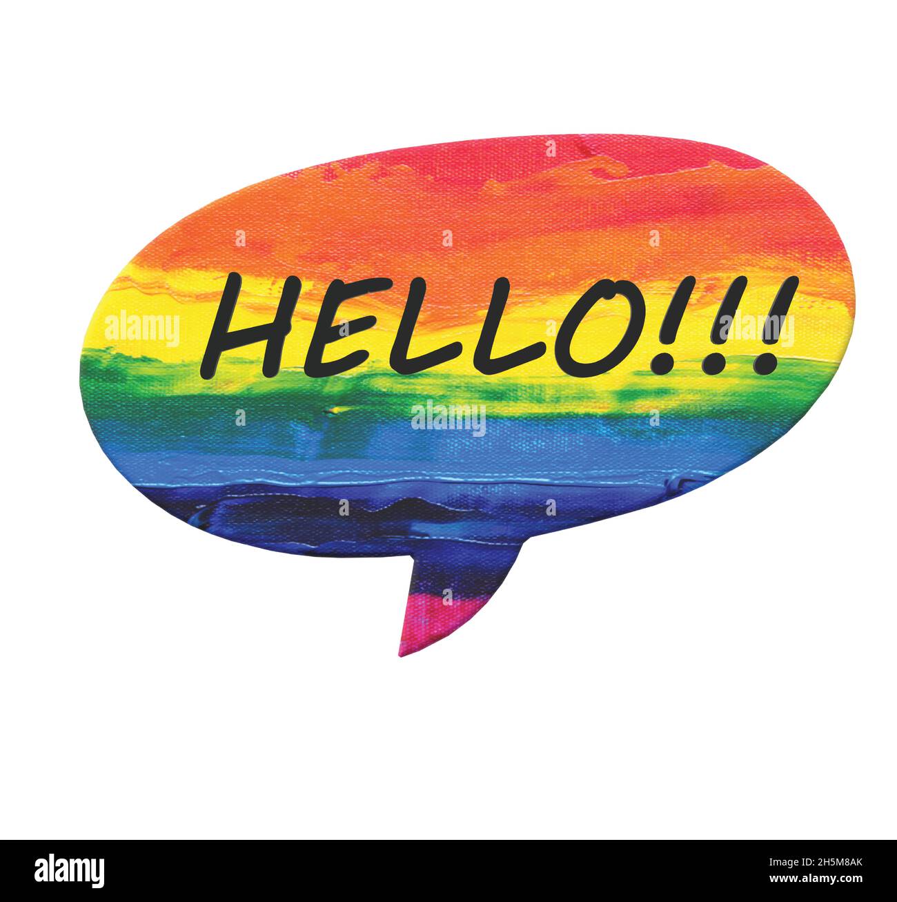 Speech Bubble Message Hello in Rainbow Colors Stock Vector Image & Art ...