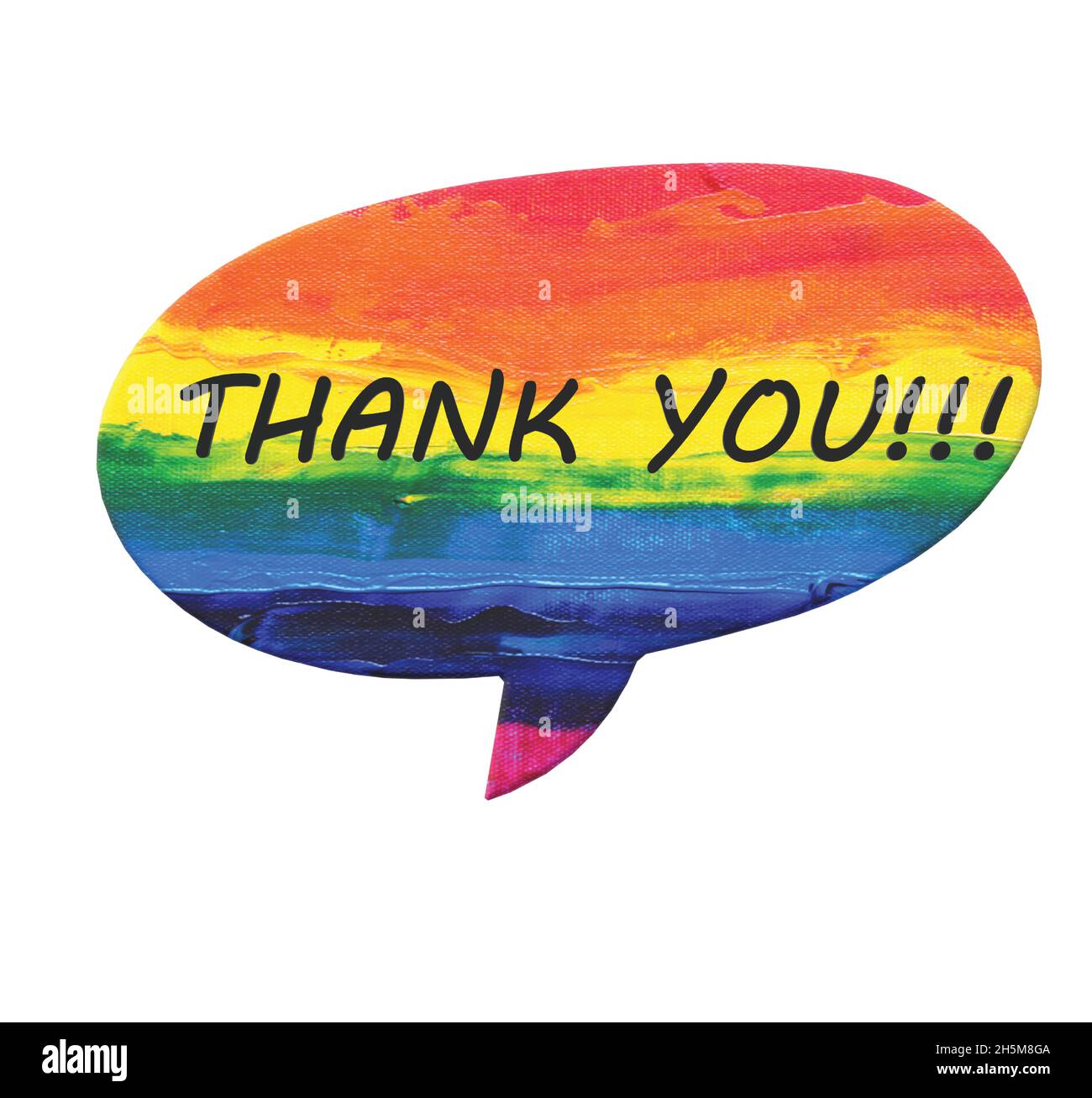 Speech Bubble Message Thank You in Rainbow Colors Stock Vector Image ...