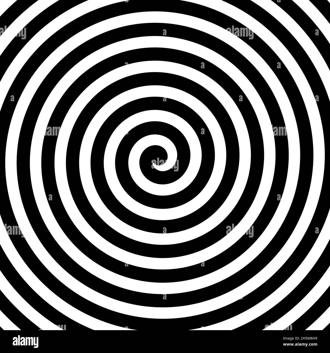 Vector spiral background in black and white. Hypnosis theme. Abstract ...