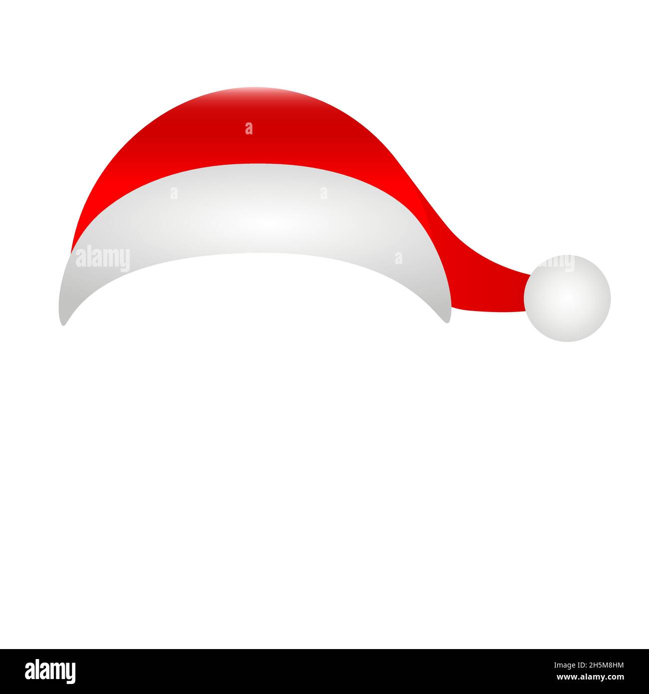 Santa claus hat template mask on white background Stock Vector Image ...