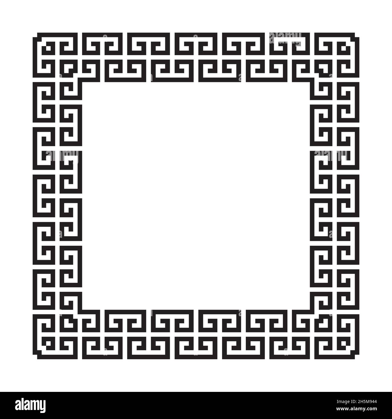 Square frame of simple greek pattern Stock Vector Image & Art - Alamy