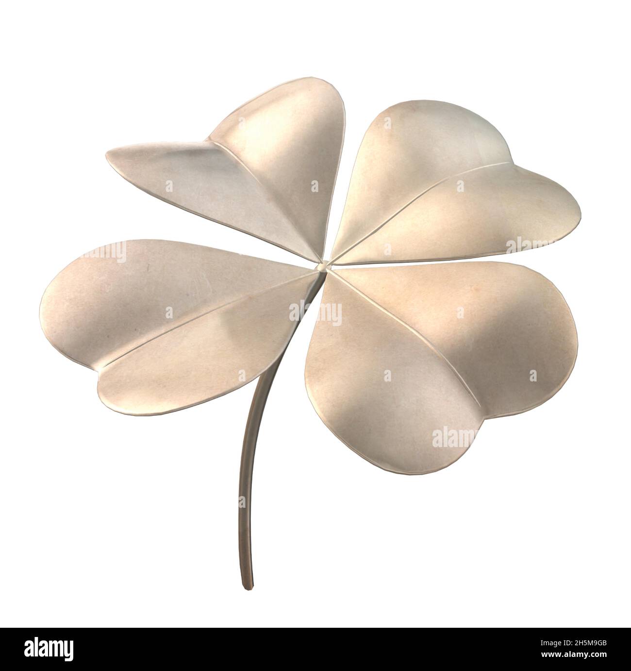 Shiny Metal Silver Four Leaf Clover Stock Vector Image & Art - Alamy