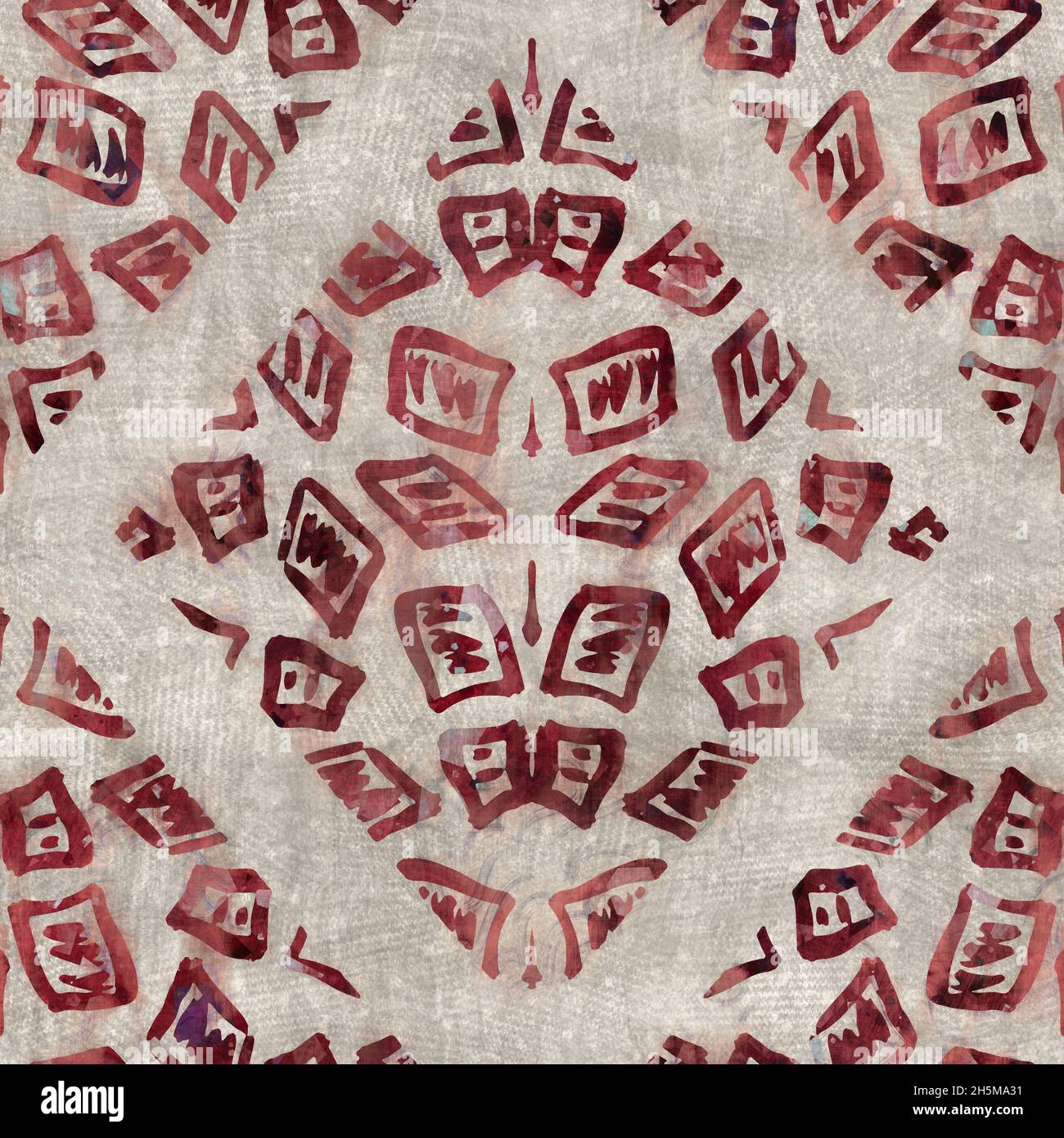 Seamless tribal ethnic damask rug motif for surface pattern design and ...