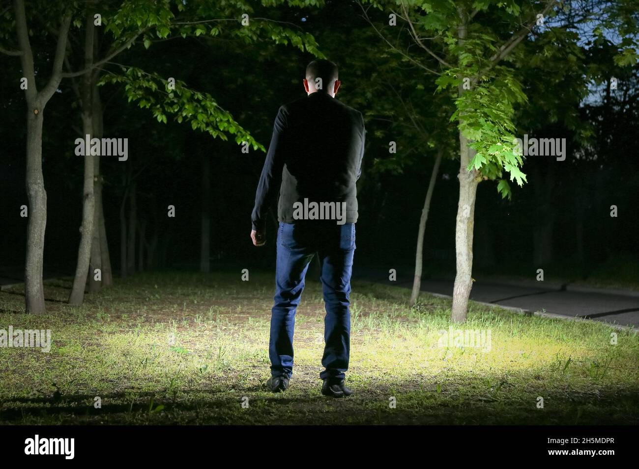 Man flashlight beam hi-res stock photography and images - Alamy