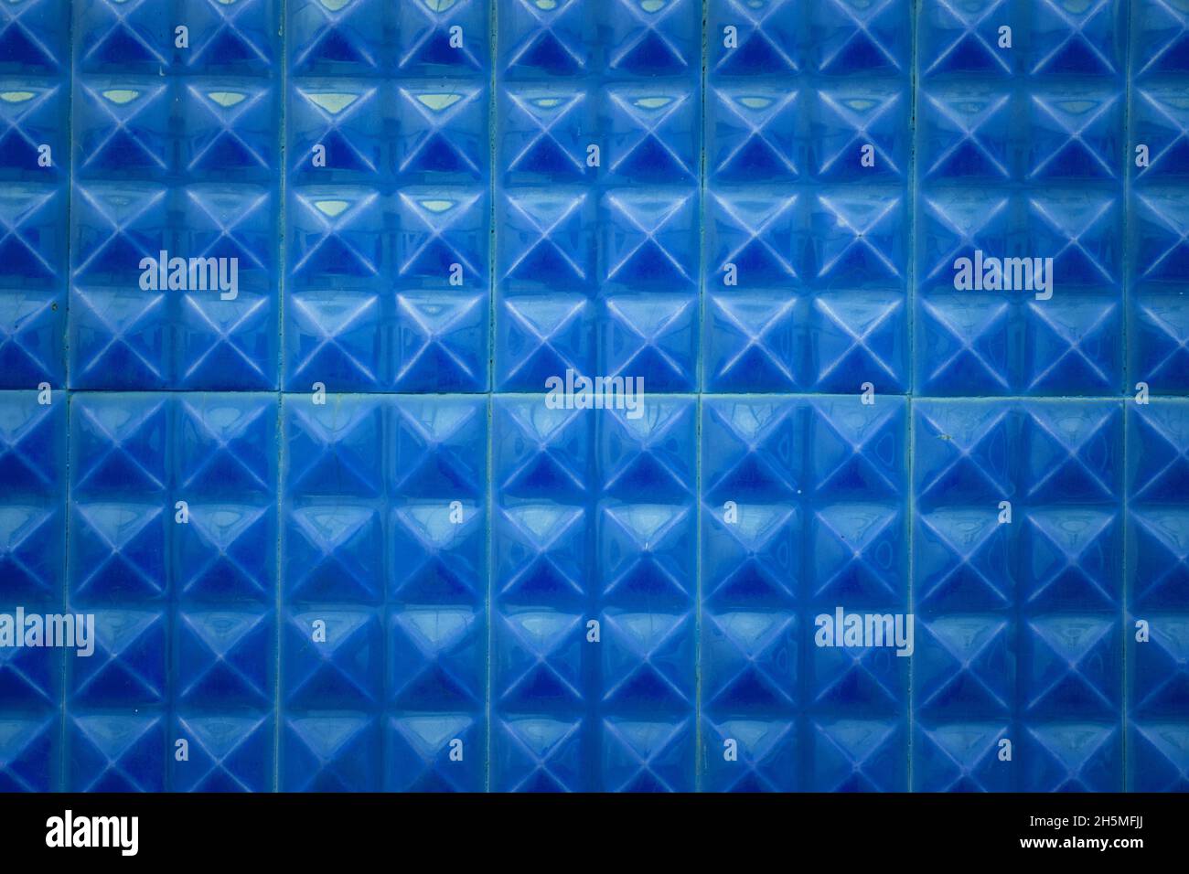 Blue color ceramic texture detail of wall Stock Photo - Alamy