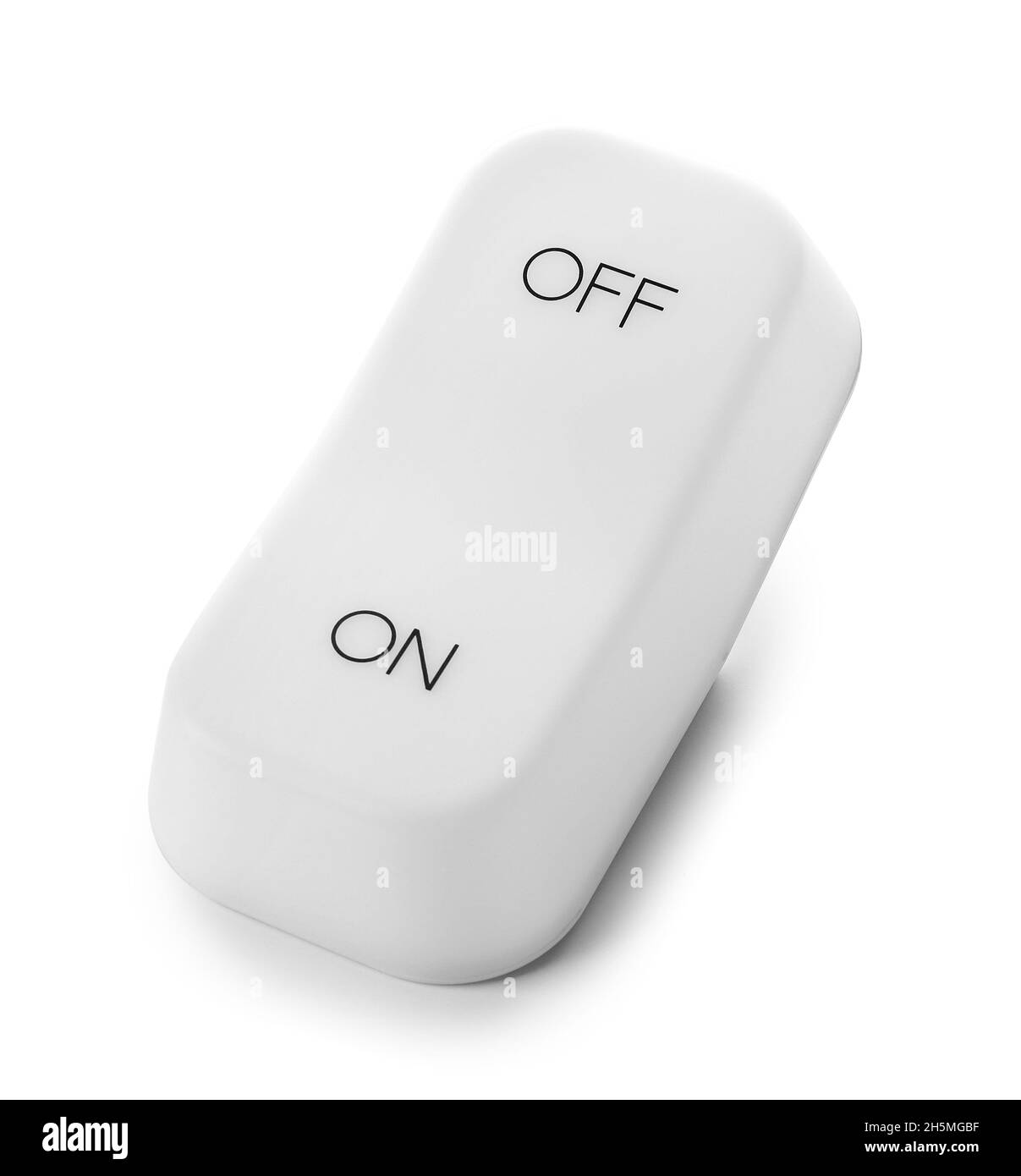 Button with text ON, OFF on white background Stock Photo - Alamy