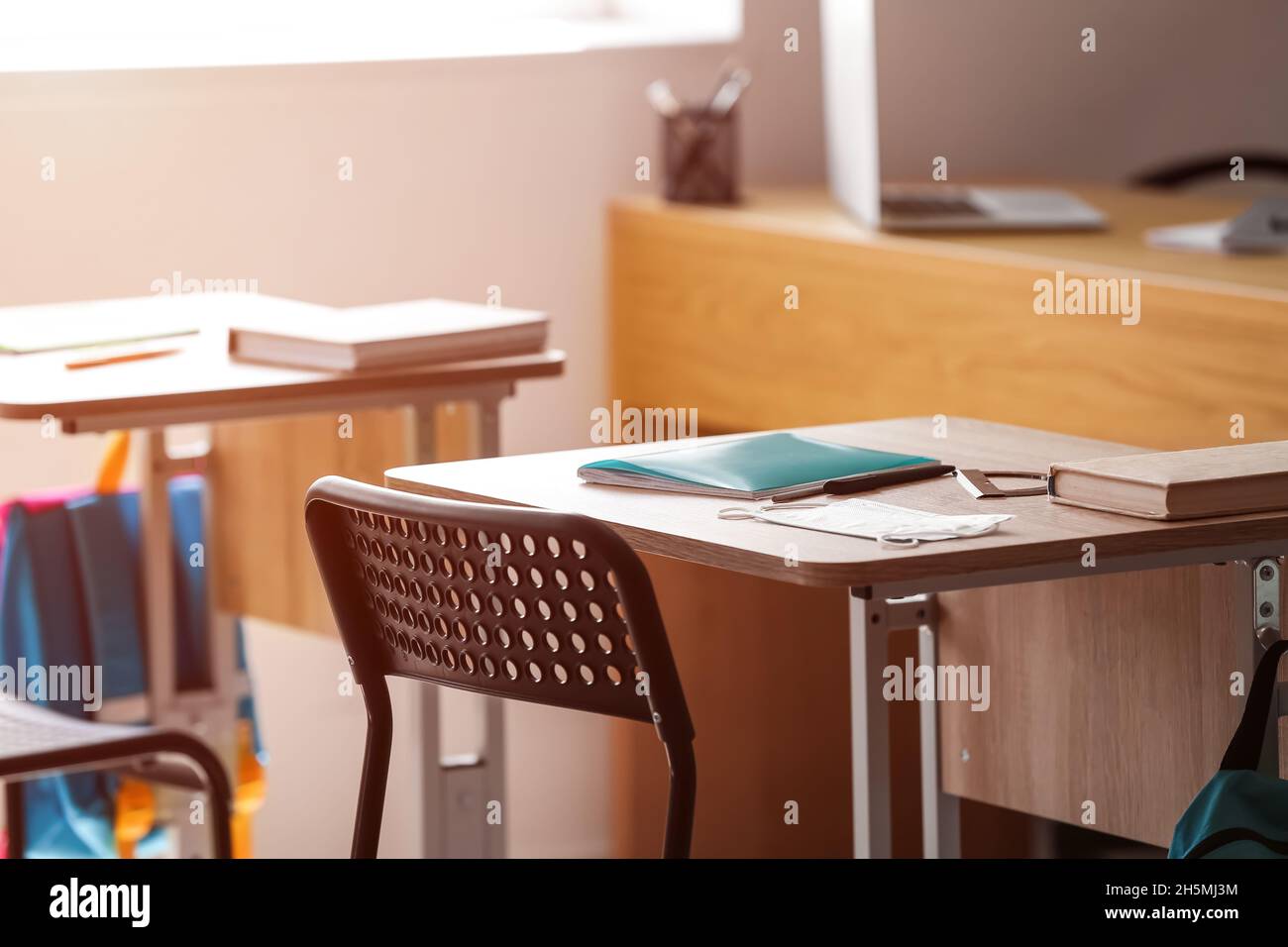 Interior of classroom prepared for lesson Stock Photo - Alamy