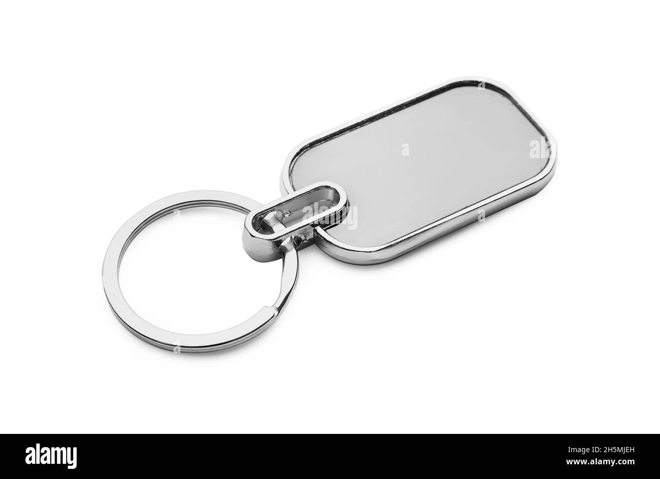 Stylish key chain on white background Stock Photo - Alamy