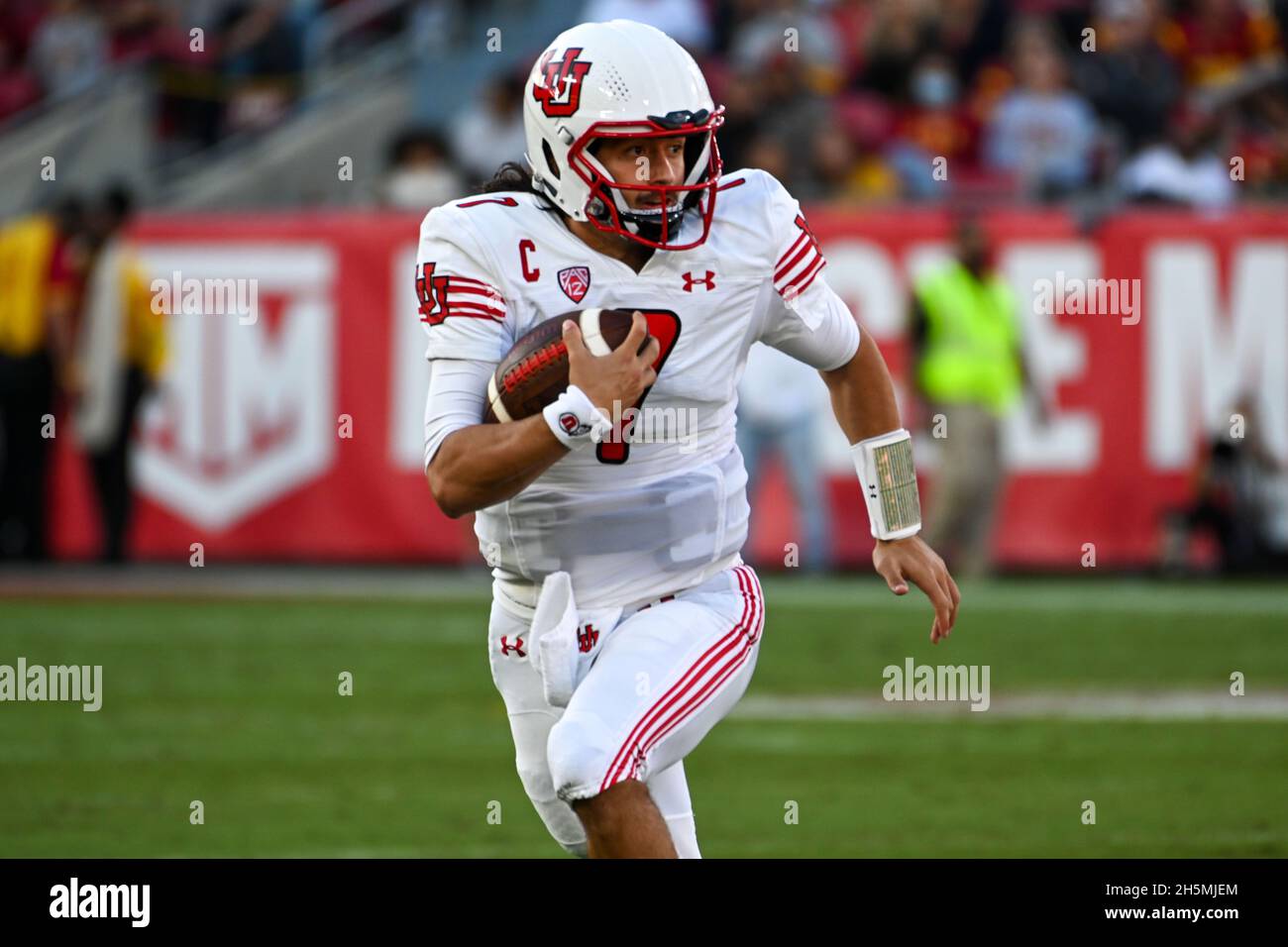Utah Utes quarterback Cameron Rising (7) during an NCAA football game ...
