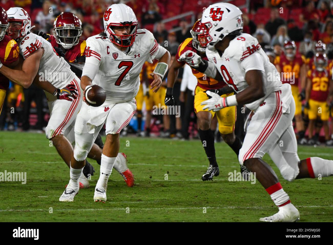 Utah Utes quarterback Cameron Rising (7) during an NCAA football game ...