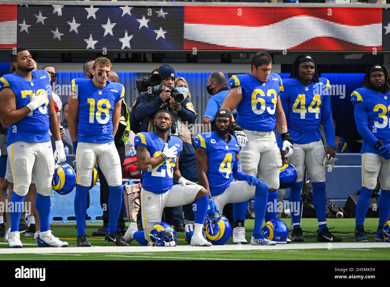Los Angeles Rams safety Jordan Fuller (4) and Safety Terrell Burgess ...