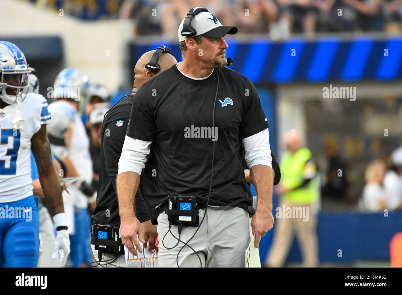 Detroit Lions head coach Dan Campbell during an NFL game against the ...