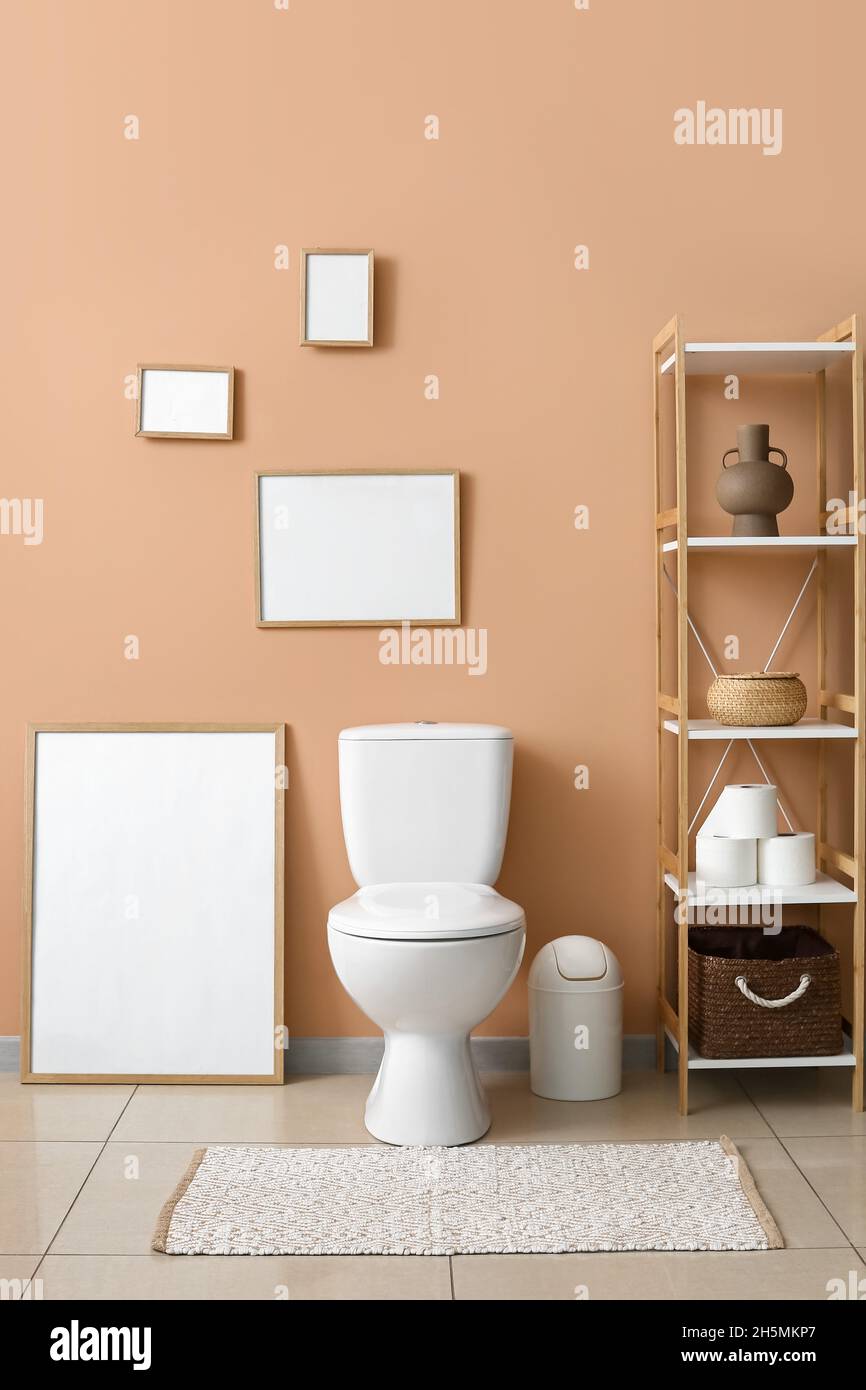 Interior of clean modern restroom Stock Photo - Alamy