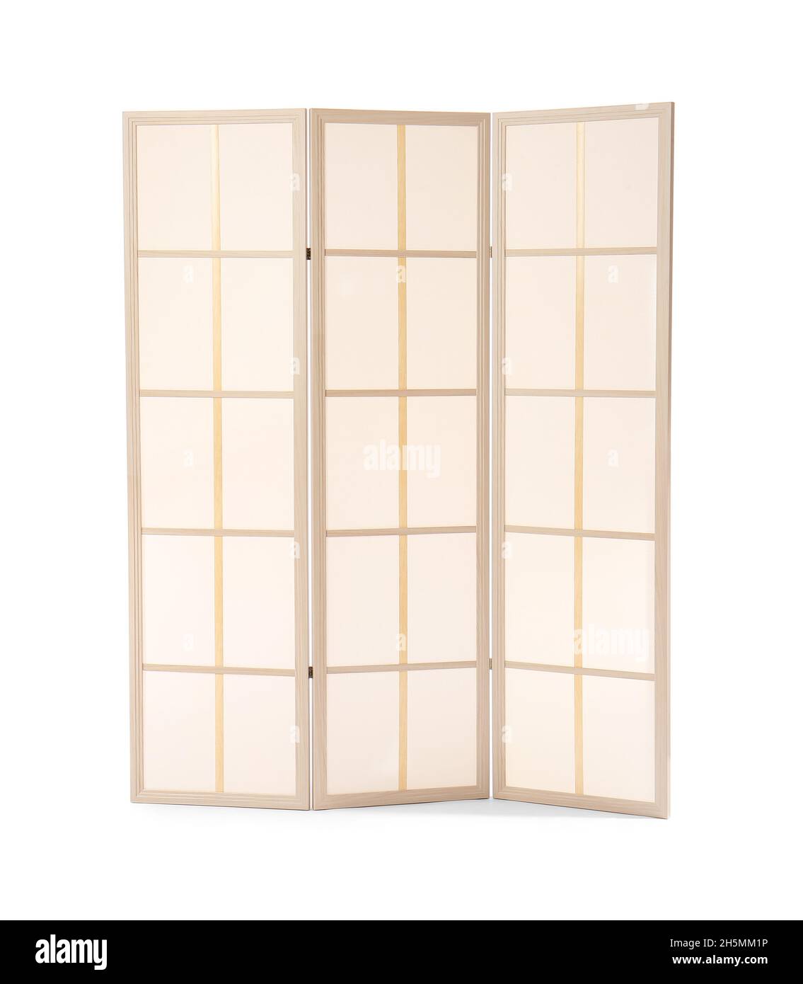 Stylish folding screen isolated on white Stock Photo - Alamy
