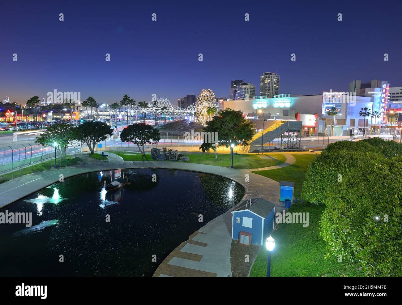 The Hyatt Regency hotel at the waterfront, Long Beach CA Stock Photo ...
